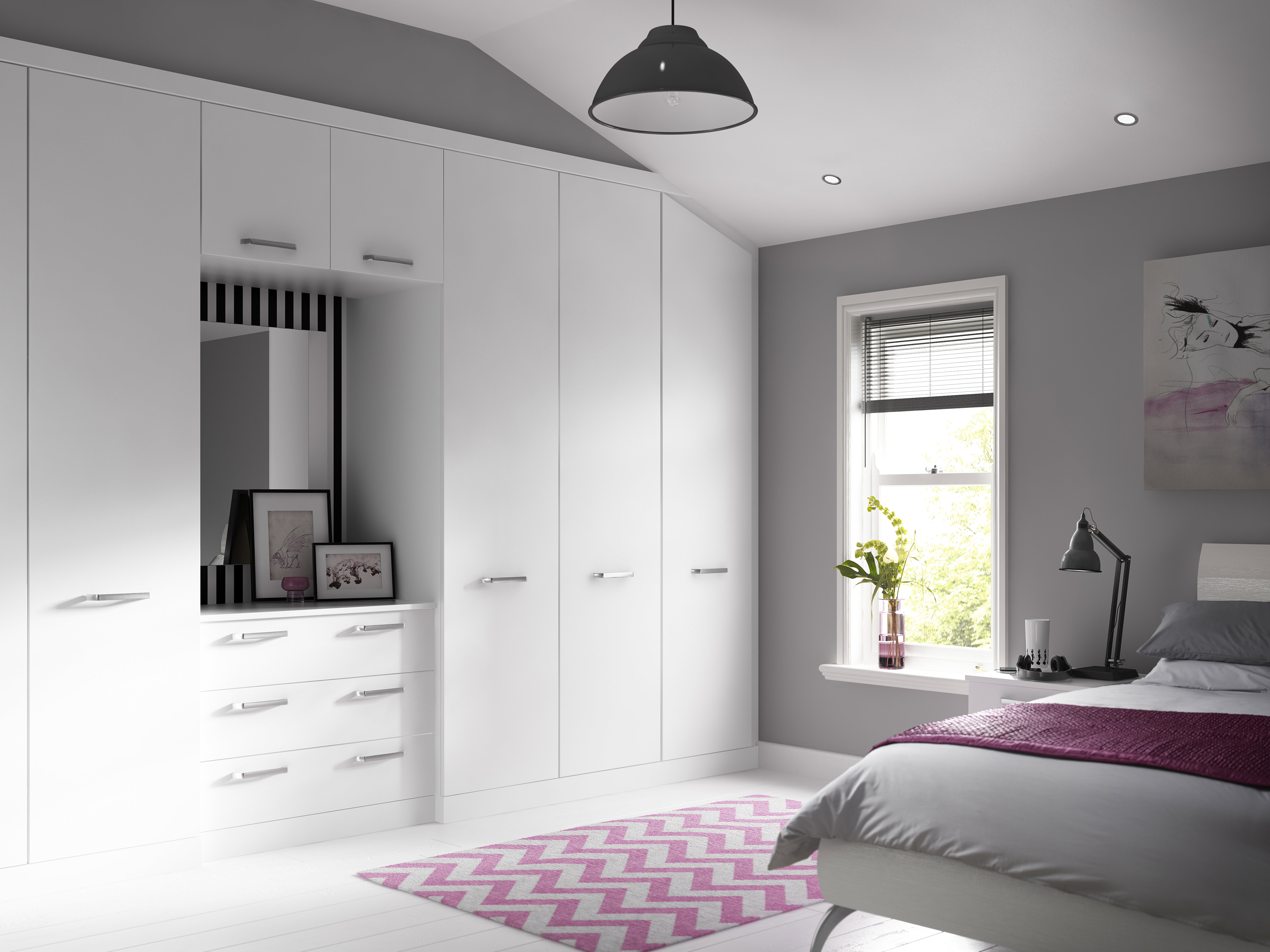 White Fitted Wardrobes White Gloss Built in Wardrobes Bedroom Furniture UK Hammonds